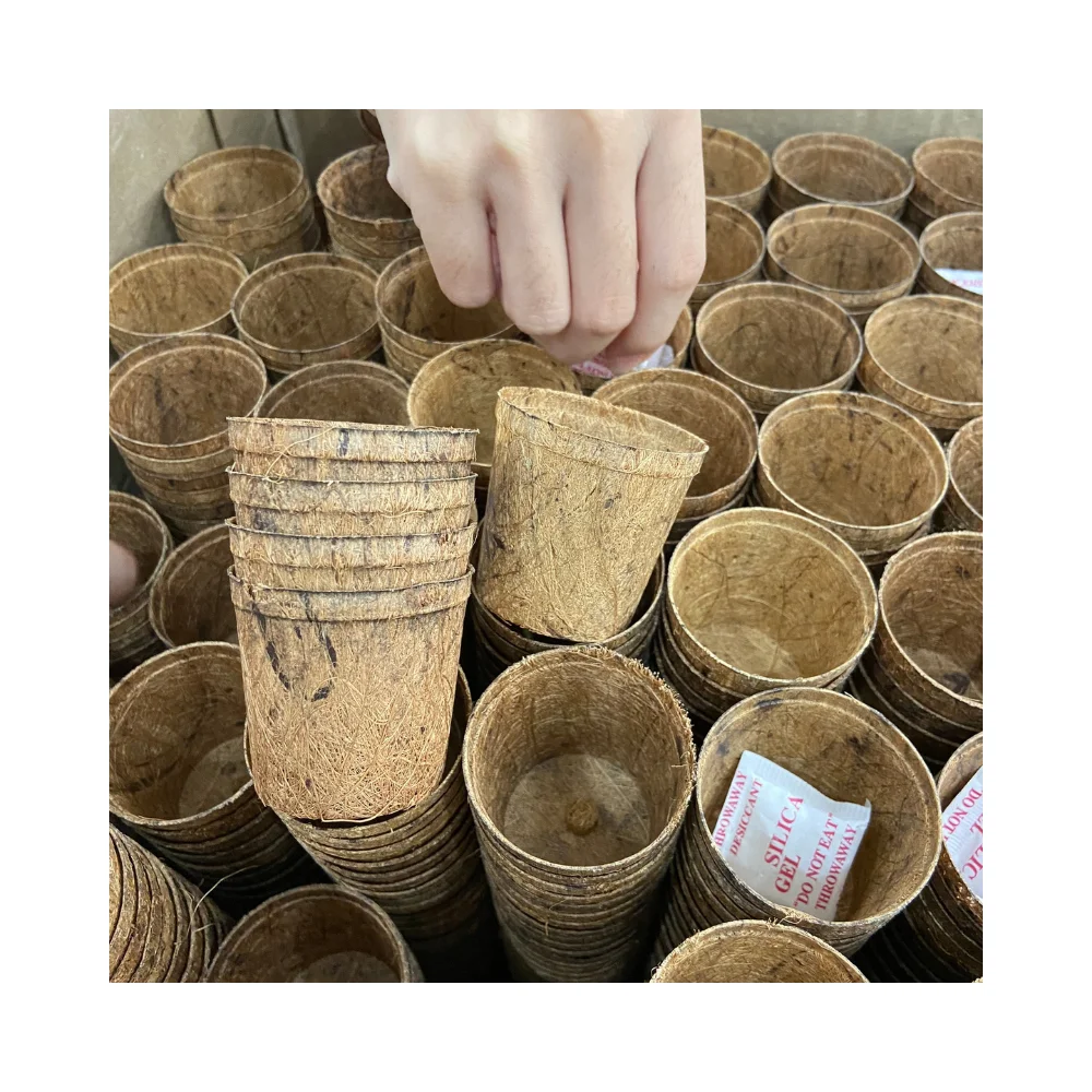 Eco Friendly Coconut Coir Pots For Seed Hanging Basket Planter Metal ...