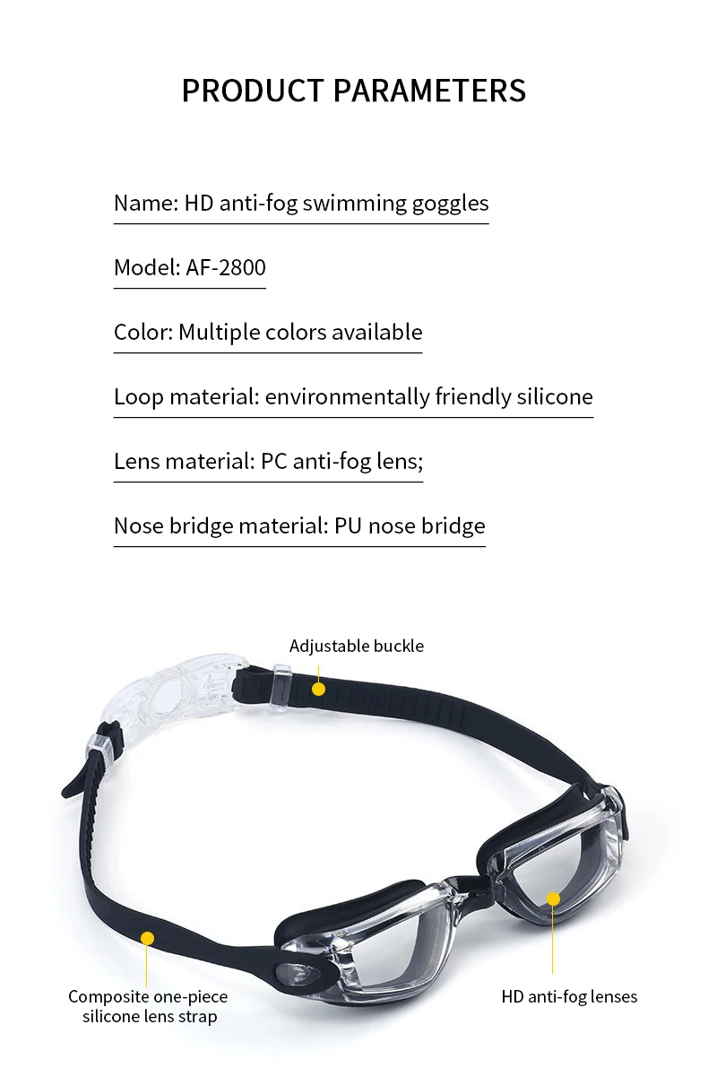 Oem Factory Waterproof Swim Goggles Swimming Pool Good Quality No ...