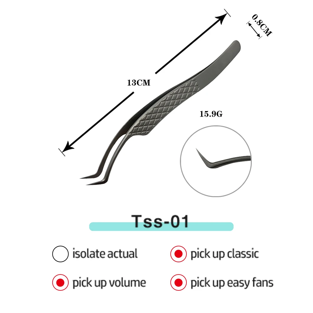 Wholesale Fiber Tip Volume Lashes Tweezers For False Eyelash Extension ...