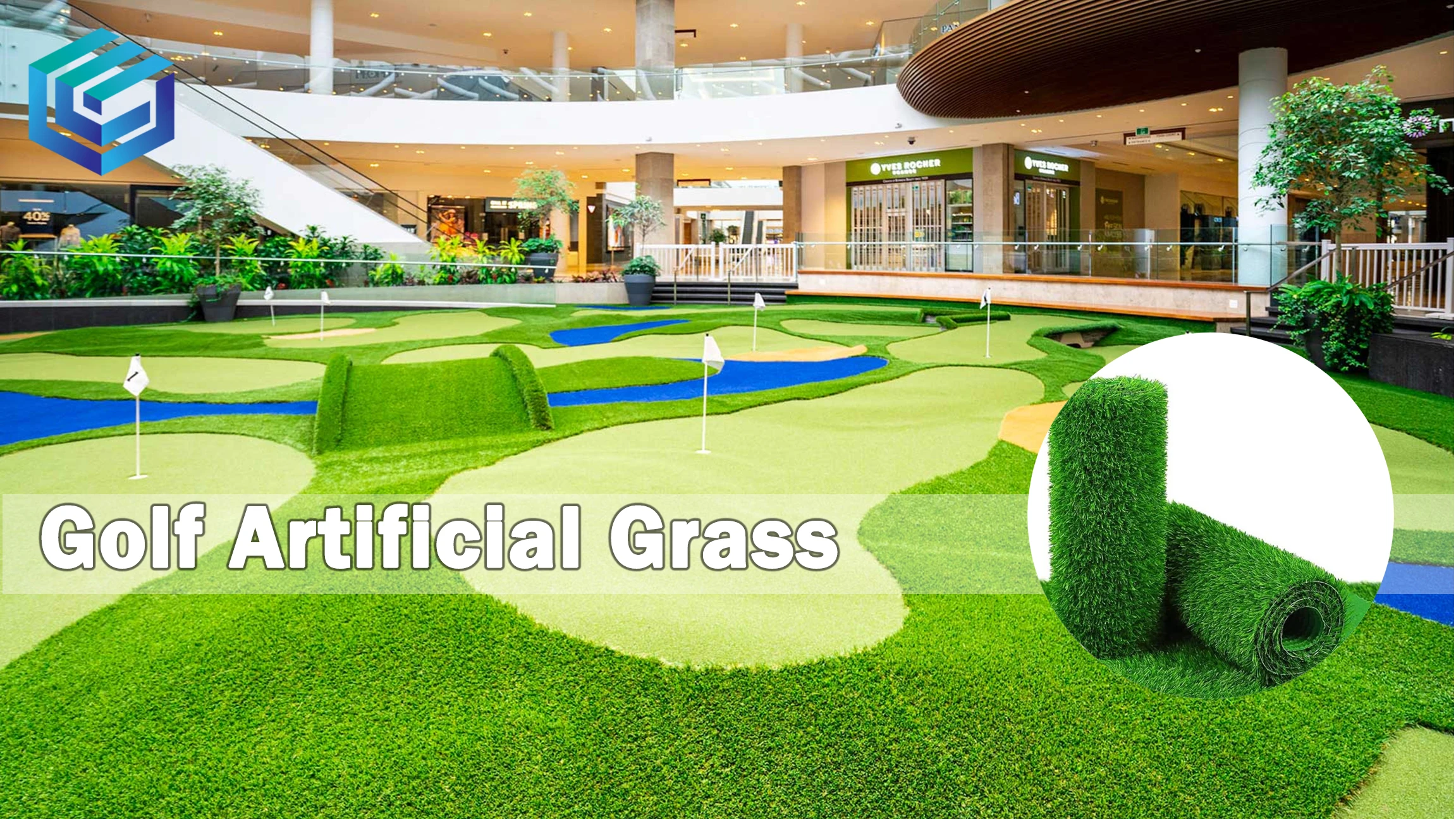 Waterproof Garden Golf Soccer Field Seams Fixed Green Lawn Carpet ...