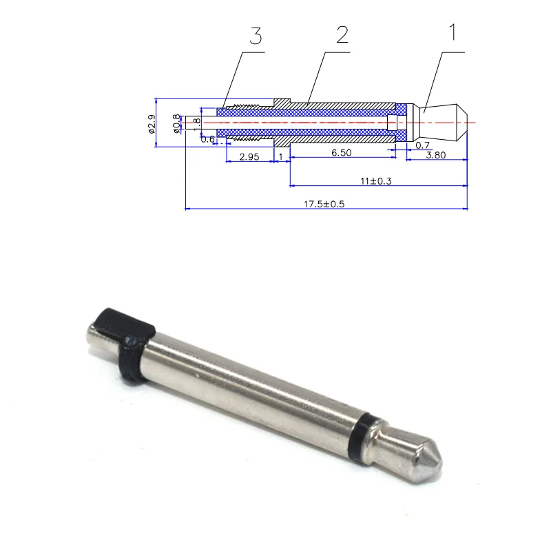 2.5mm Mono Pin Mono Plug Audio Connector Headphone Plug 2.5mm Headphone ...