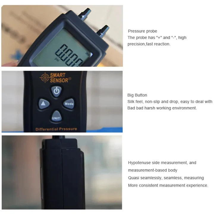 Smart Sensor AS510 Differential Pressure Meter - Customized Support