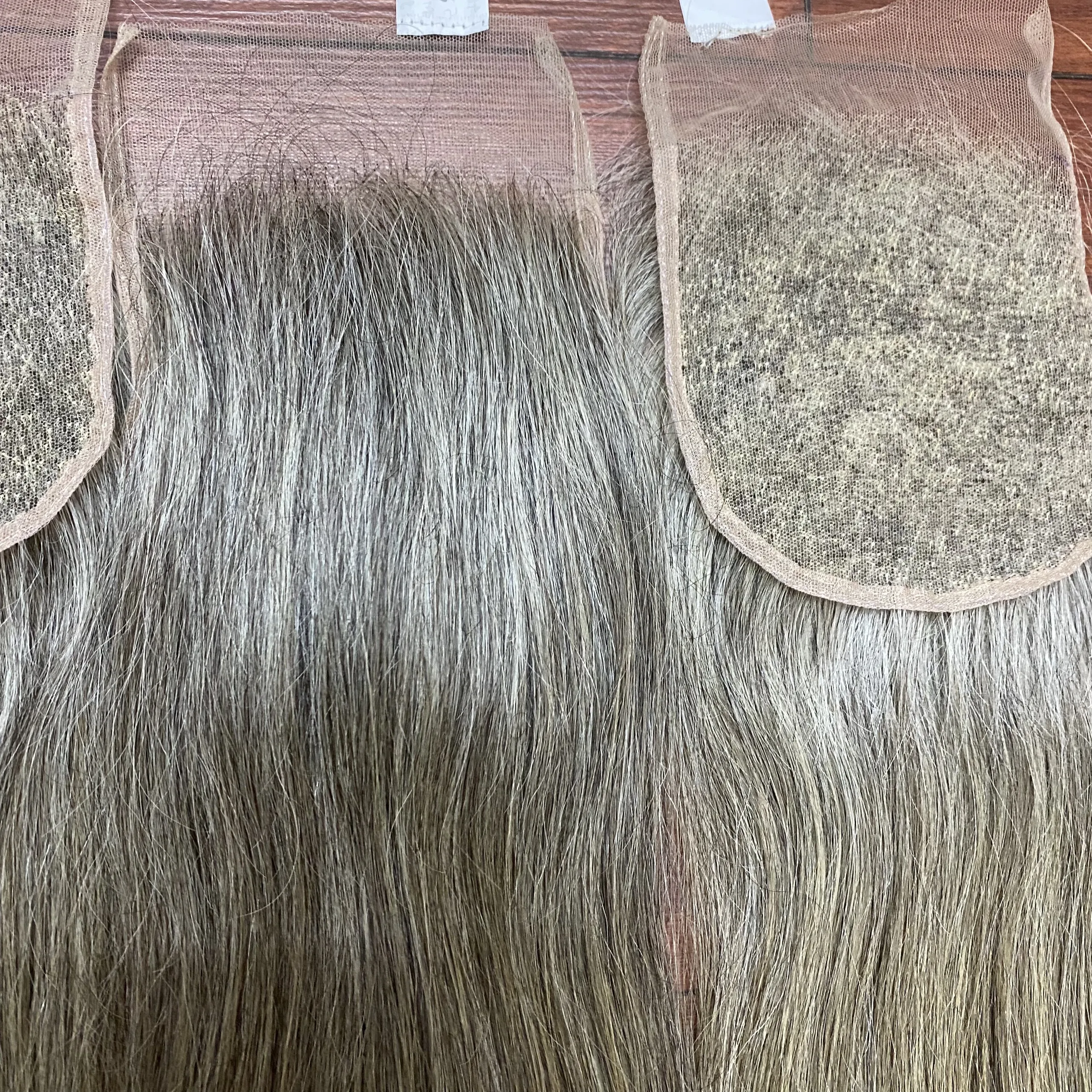 Grey straight hair closure 5x5 border free part closure 5x5 grey ...