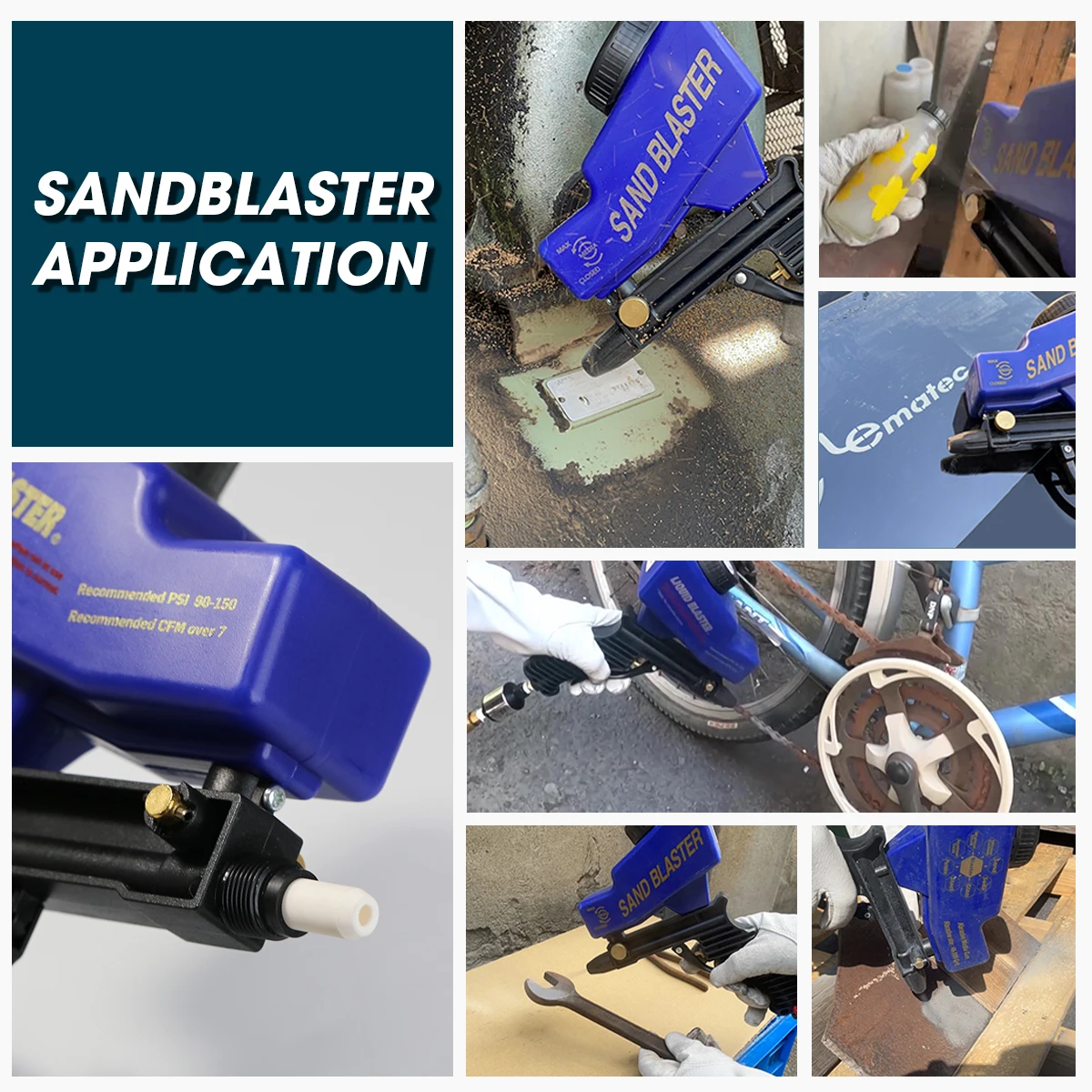 Portable Gravity Sandblasting Gun - Efficient Rust Removal