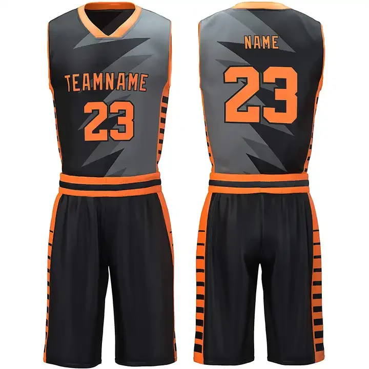 Double Interlock Basketball Uniforms Mesh Uniforms Sets Basketball ...