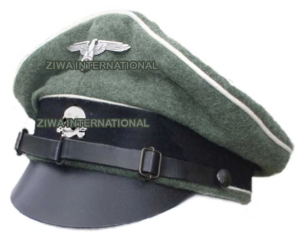 SPECIAL LIMITED EDITION GERMAN WW2 WWII OFFICER SS VISOR CRUSHER HAT ...