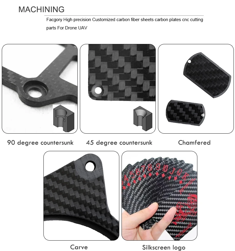 Custom 3k Large Carbon Fiber CNC Plate 2mm 3mm 4mm 5mm Custom Design ...