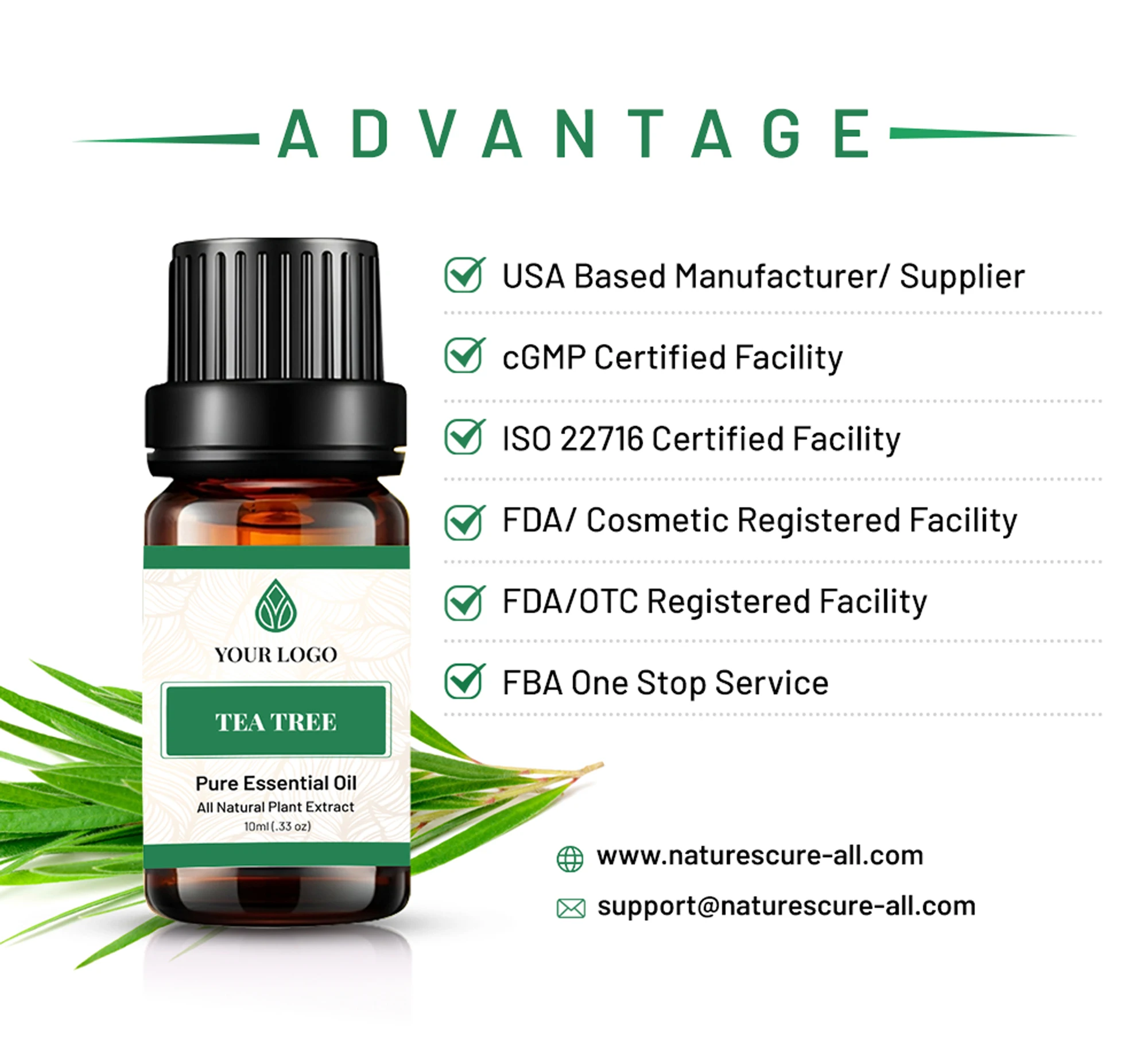 Therapeutic Grade Tea Tree Essential Oils Oem Private Label ...