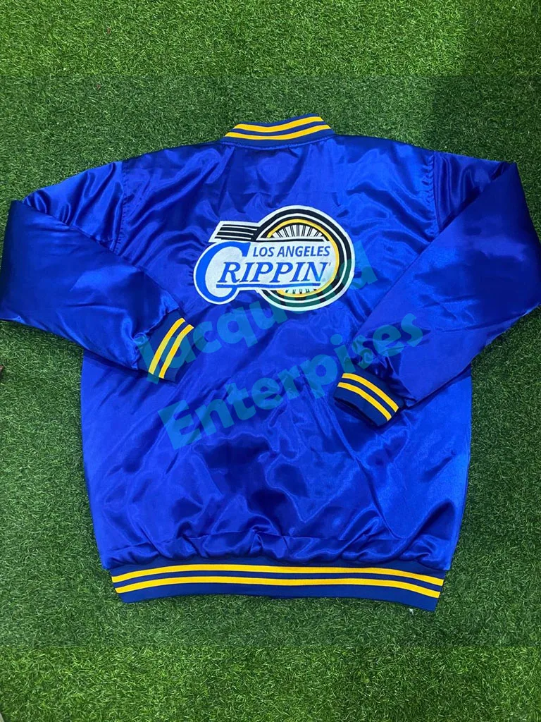 Custom Baseball Satin Jacket With Custom Embroidery And Chenille Logos ...