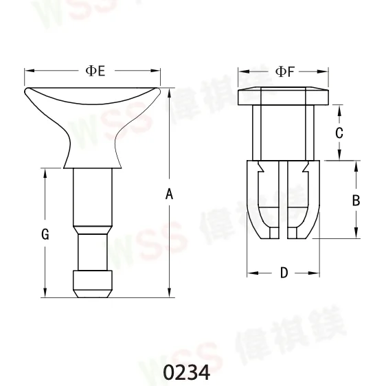 Factory Price Plastic Countersunk Snap Rivet Black White Push Lock Pin ...