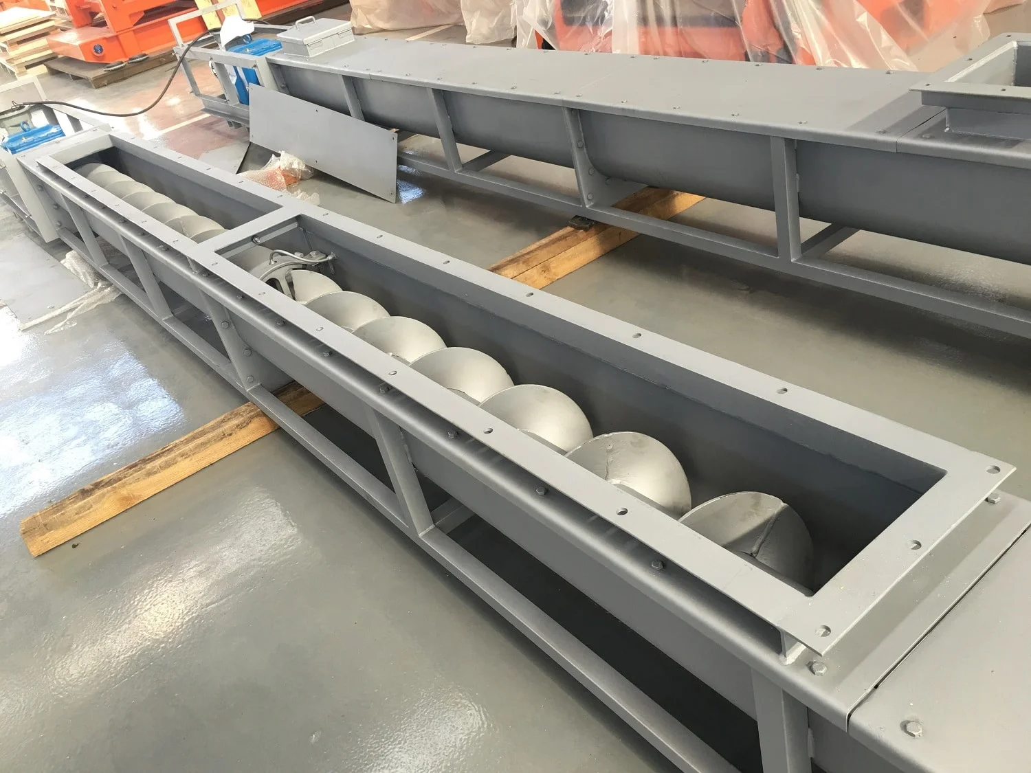 U Trough U-Screw Conveyor Wood Chip Boiler Screw Conveyor