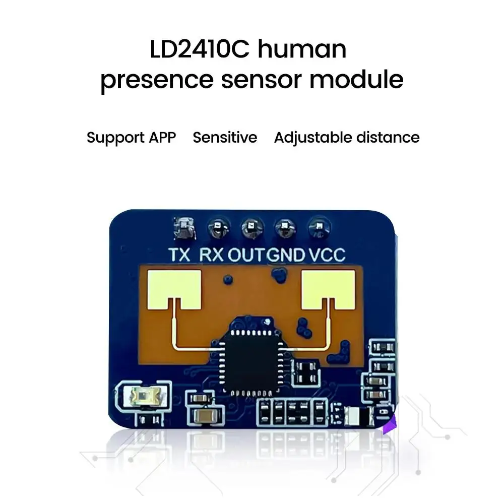 HLK-LD2410C 24G mmWave FMCW Millimeter Wave 5M Human Presence Status Radar Sensor Motion ...