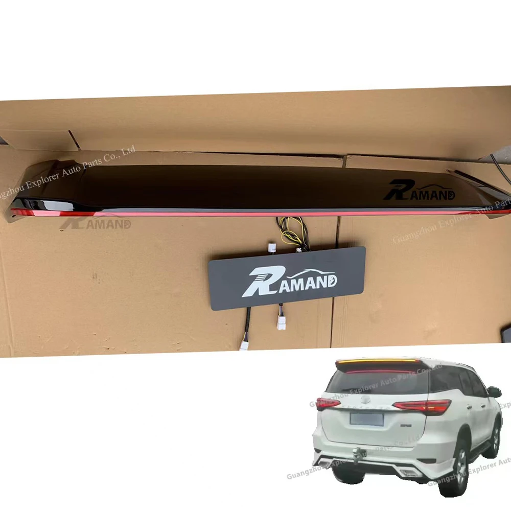 High Quality LED Rear Wing Spoiler for Fortuner 2016-2024