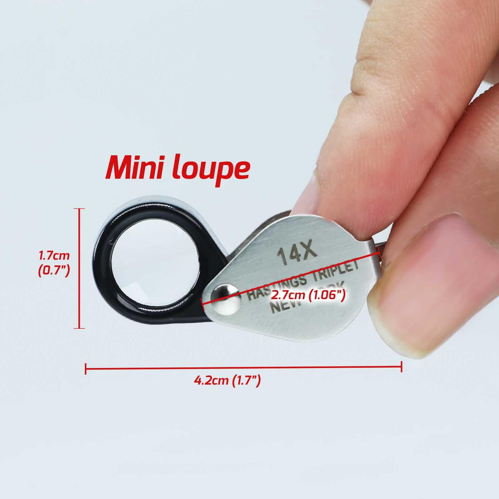 14X Loupe Magnification - Hasting Foldaway Mini Optical Lens