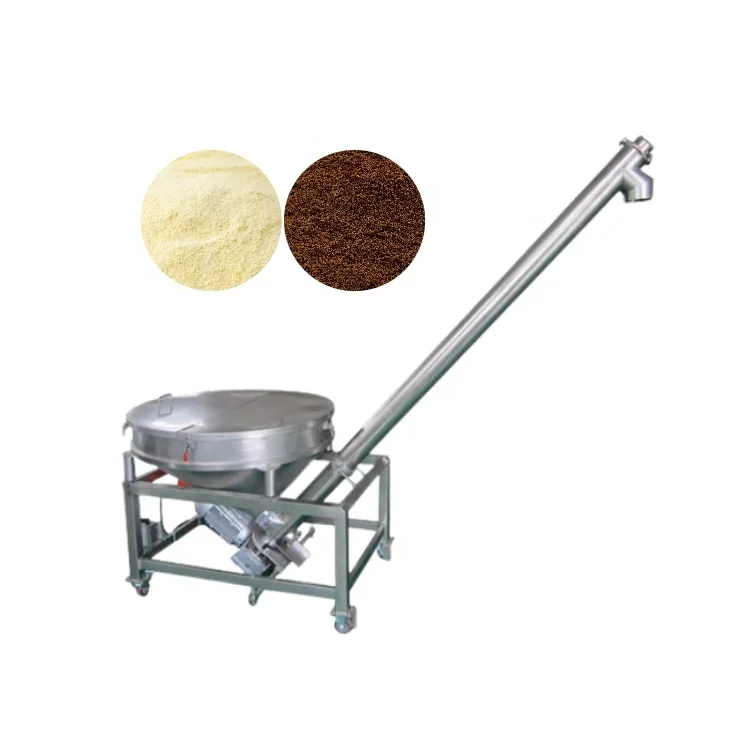 Customizable Flexible Powder Screw Conveyor Featuring Integrated Hopper ...
