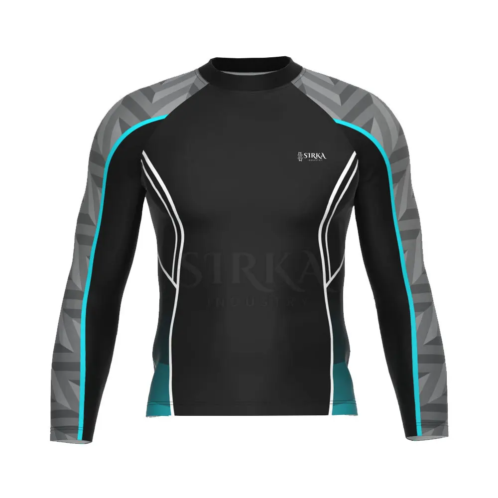 Custom Logo Men's Long Sleeve Loose Fit Rash Guard Wholesale Youth ...