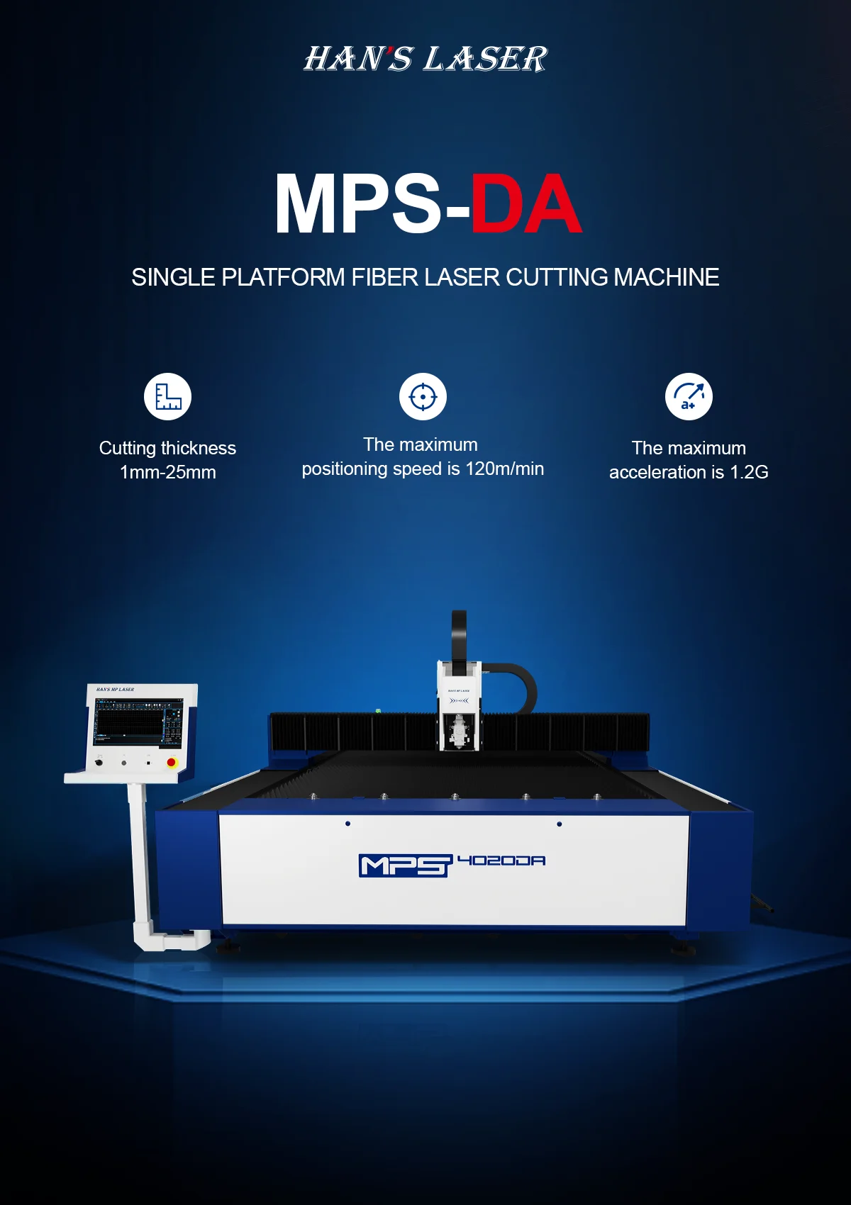 MPS-6020DA Fiber SS CS 6000w Laser Cutting Machine 4020 6000w Cnc Metal ...