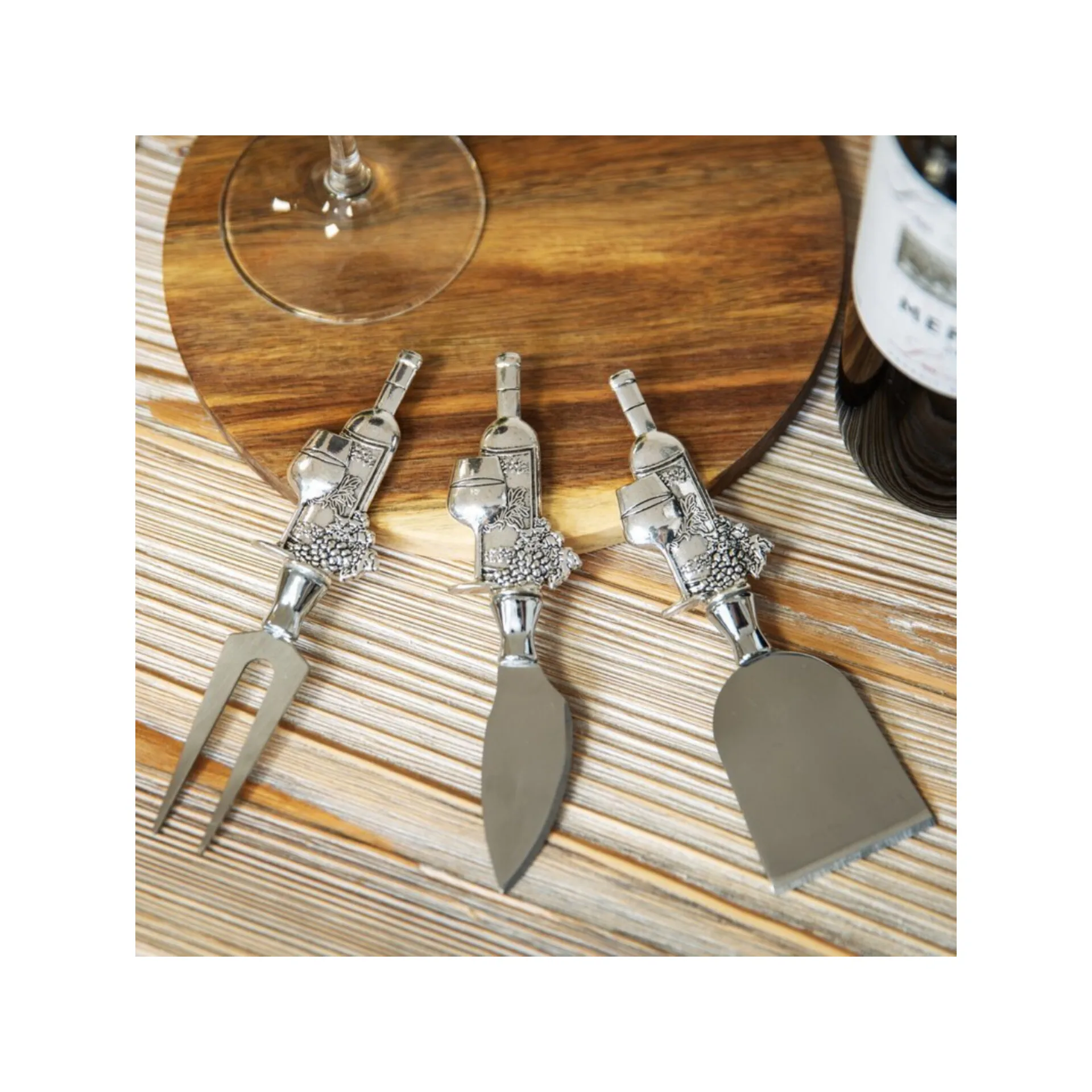 Stainless Steel Cutlery Cheese Knife Set With Marble Handle For Kitchen ...