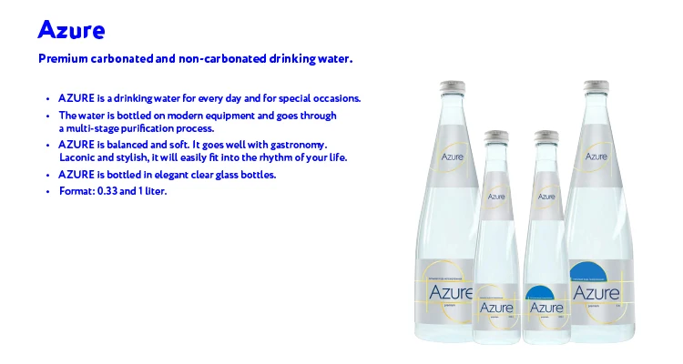 Azure Sparkling Mineral Water 330ml Pure Spring Water Carbonated ...