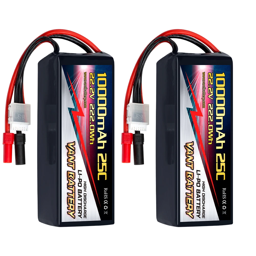 Vant Fpv Drone Battery 22.2v 6s 10000mah 25c Uav Drone Battery 6s Rc ...