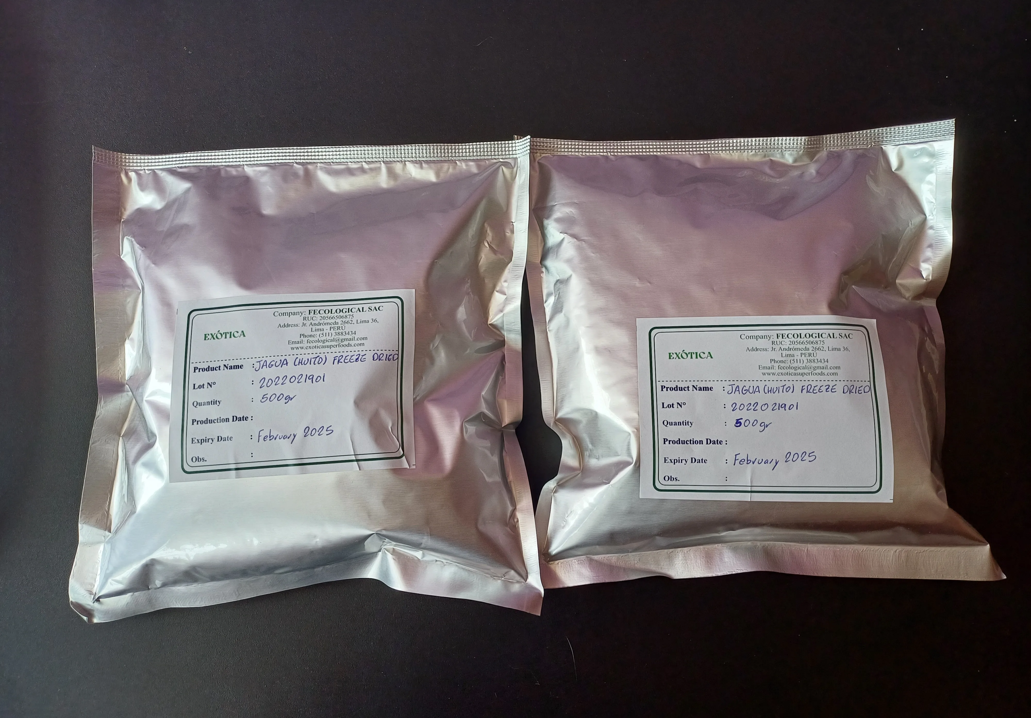 Premium Peruvian Huito Freeze Dried Powder - Genipa Americana