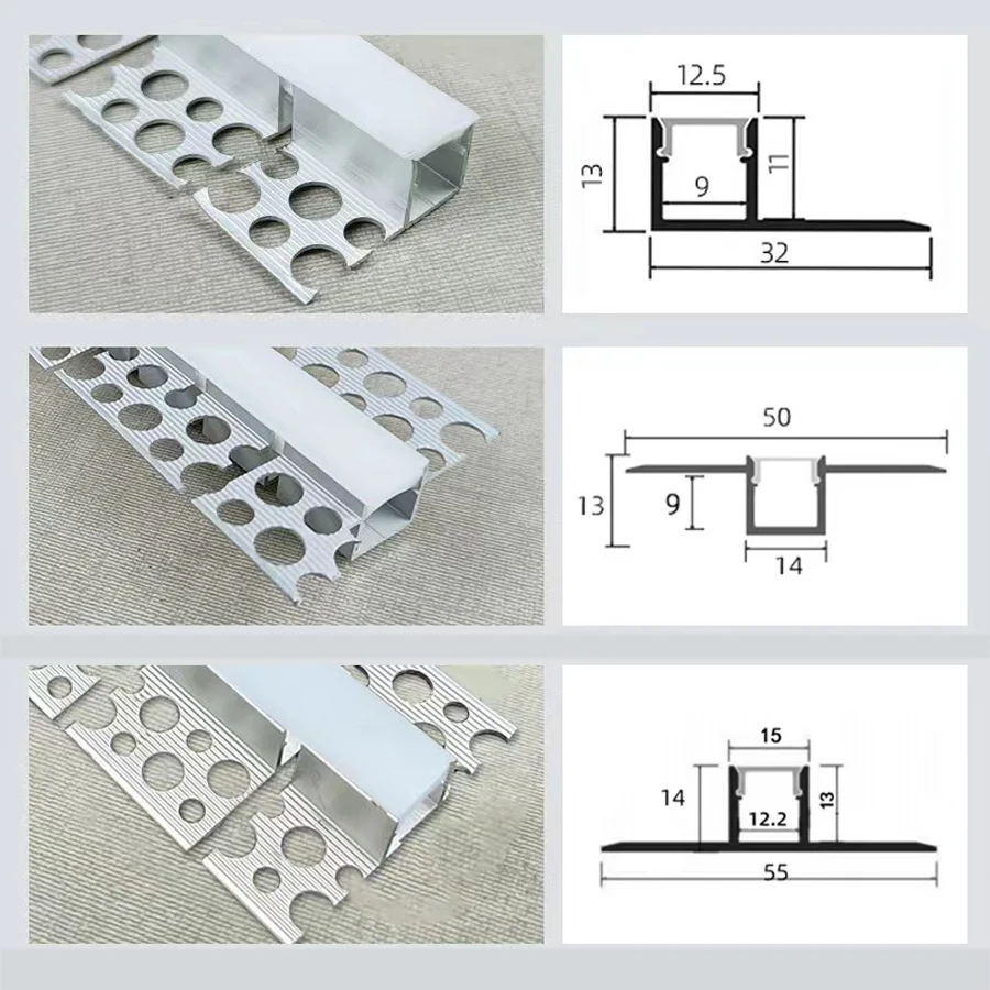 Flexible Bendable Aluminium Recessed Office Led Linear Light 20w 36w ...