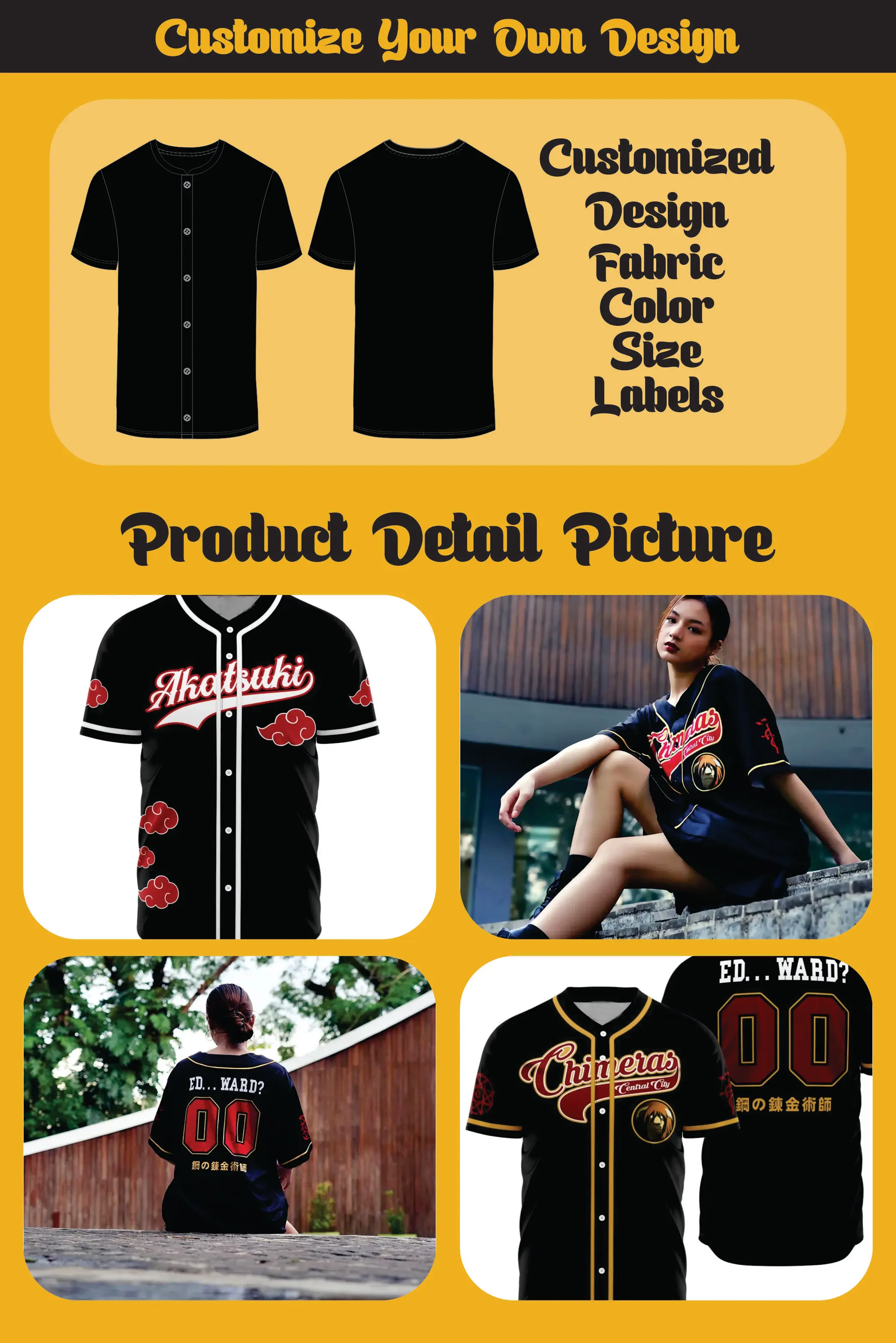 Premium Custom Baseball Jerseys - Design Your Own Personalized Sports ...