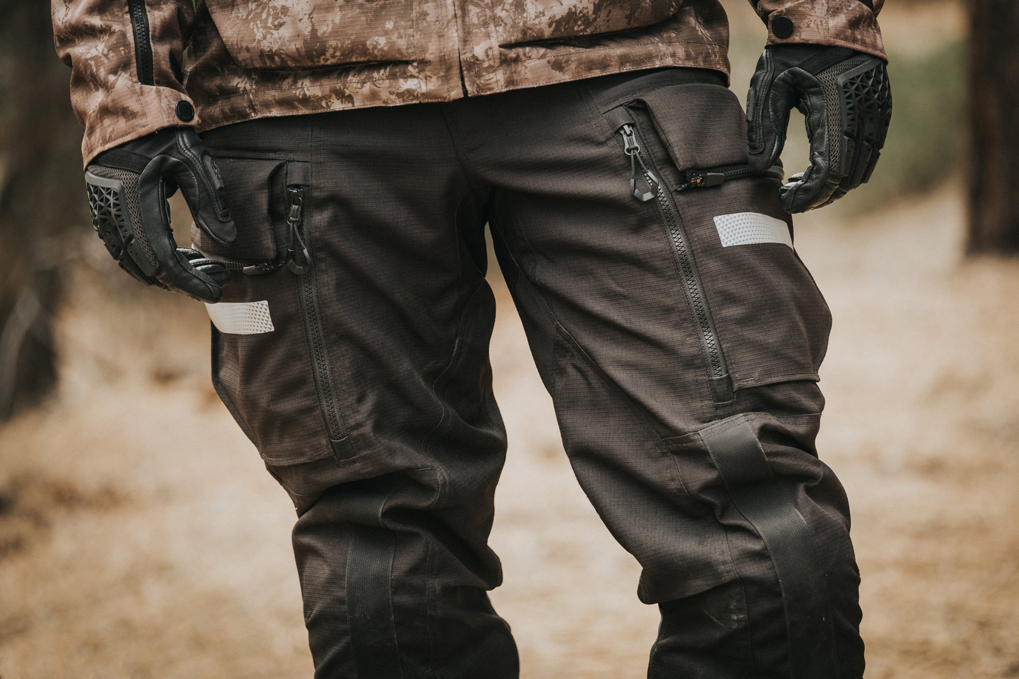 Womens Waterproof Textile Motorcycle Pants with CE Armor