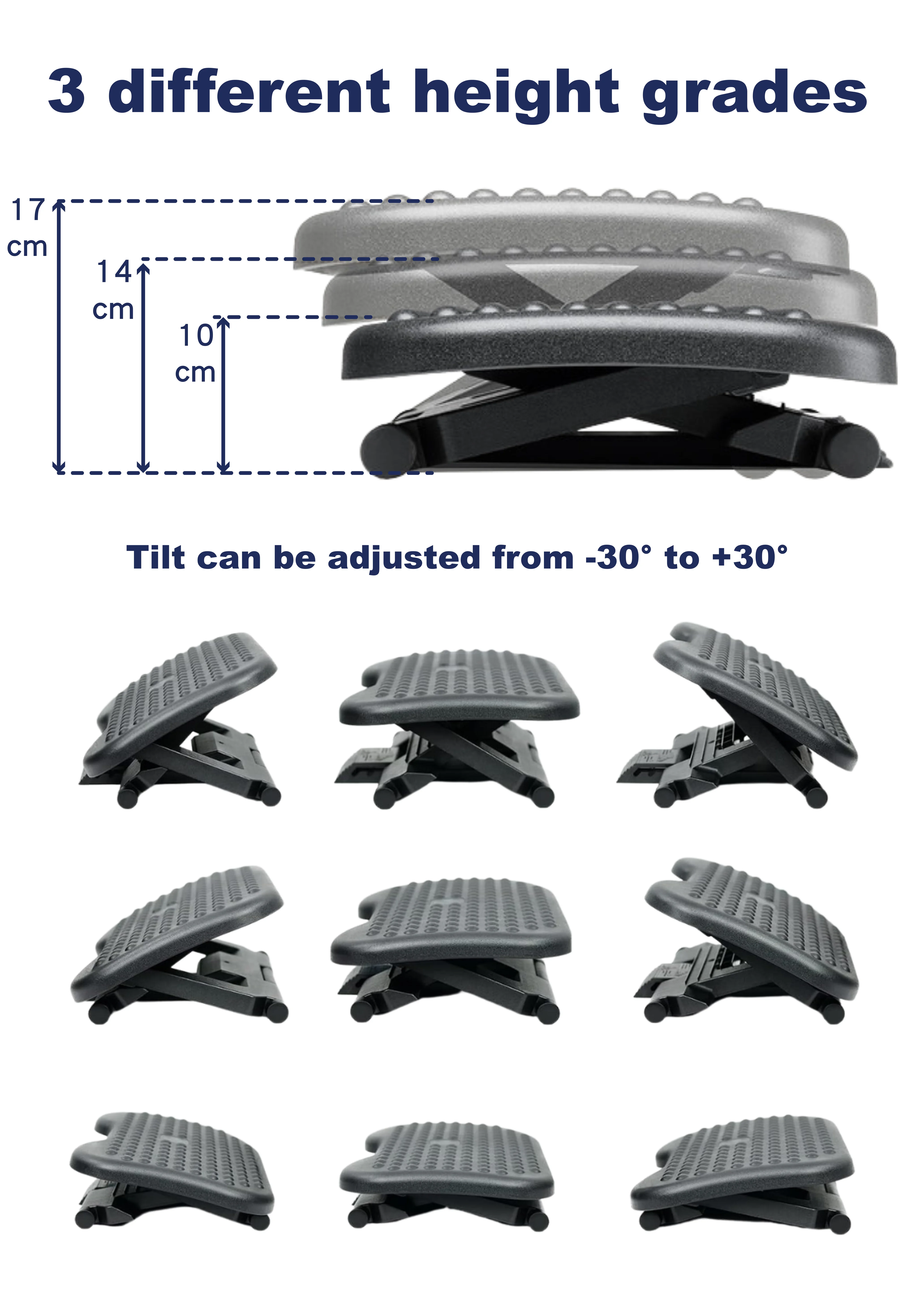 Ergonomic Footrest - Adjustable and Foldable Design