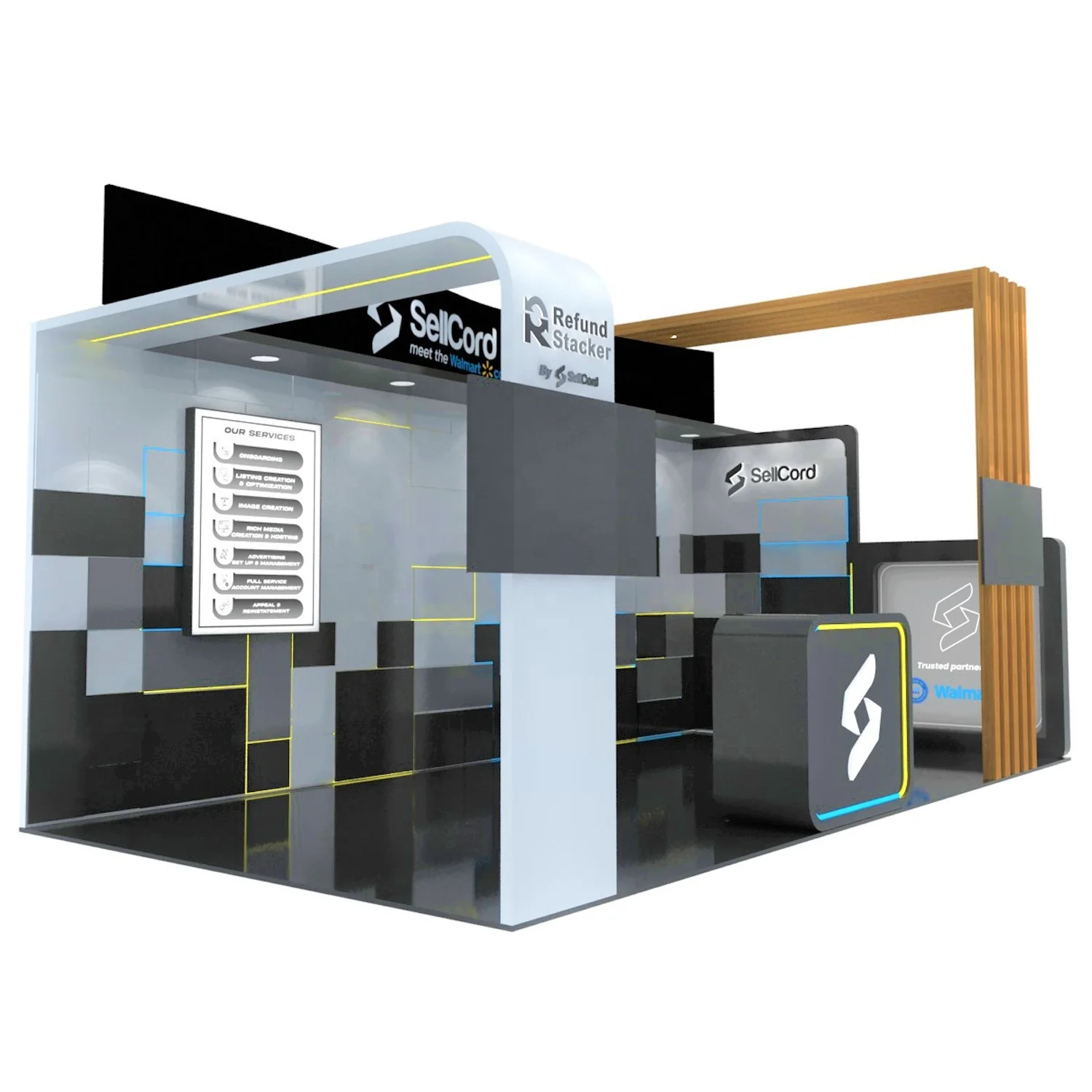 Artworld Displays Portable Exhibition Stand Customized Design Easy Assembly Wooden Exhibition ...