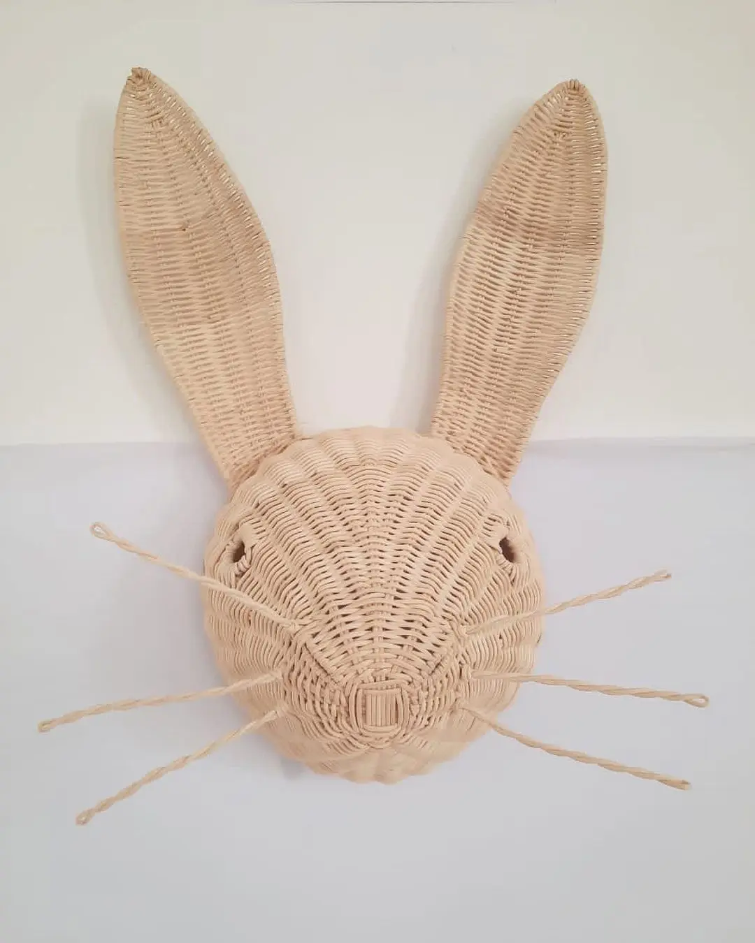 Cute Bunny Rattan Wall Decor - Eco-Friendly Wicker Accent for Nursery ...