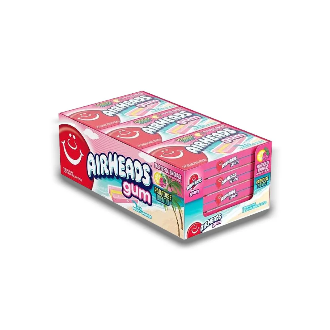 Airheads Candy Sugar-free Chewing Gum,Raspberry Lemonade 14 Sticks ...