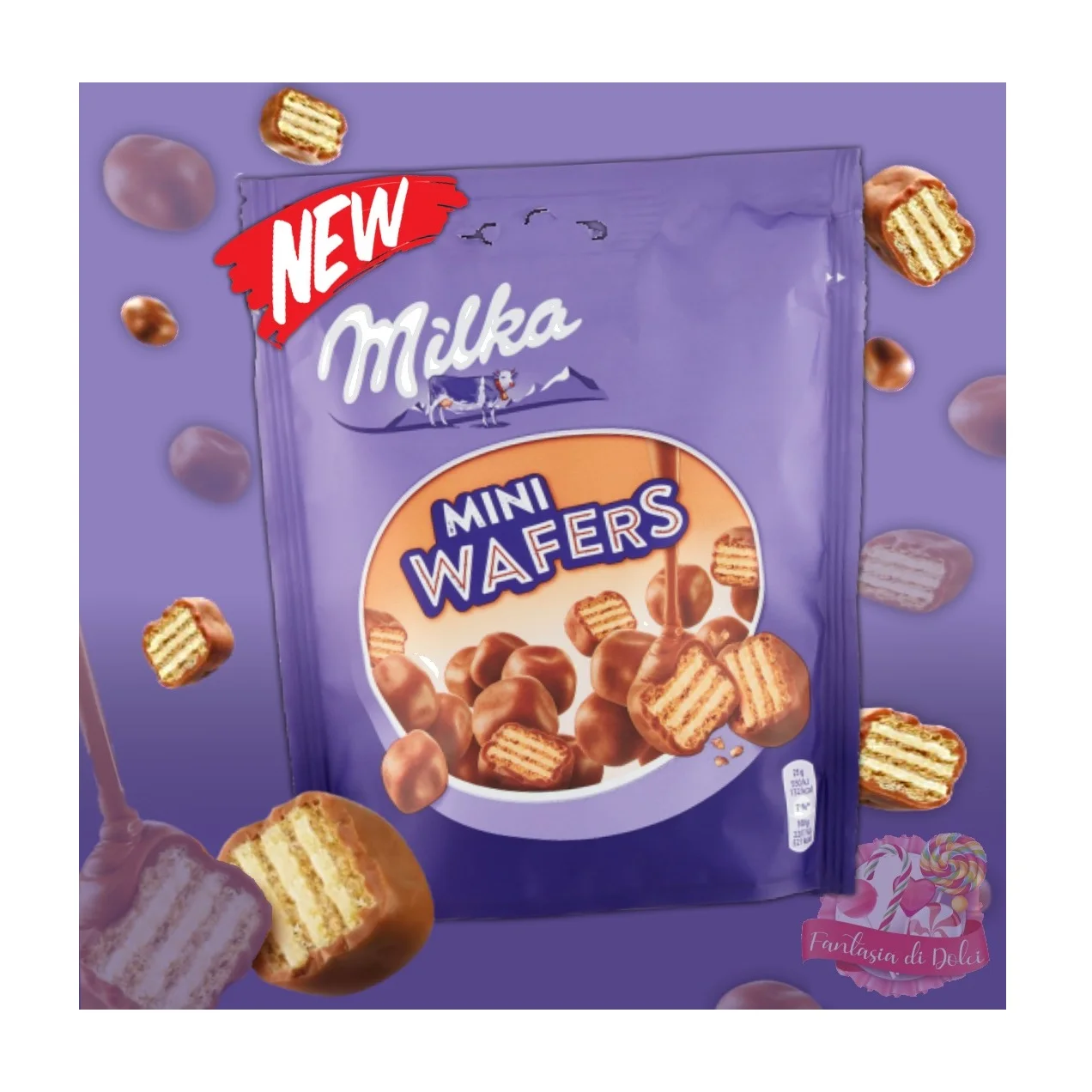 Milka Mini Wafers Covered With Milk Chocolate And With A Cream Filling ...
