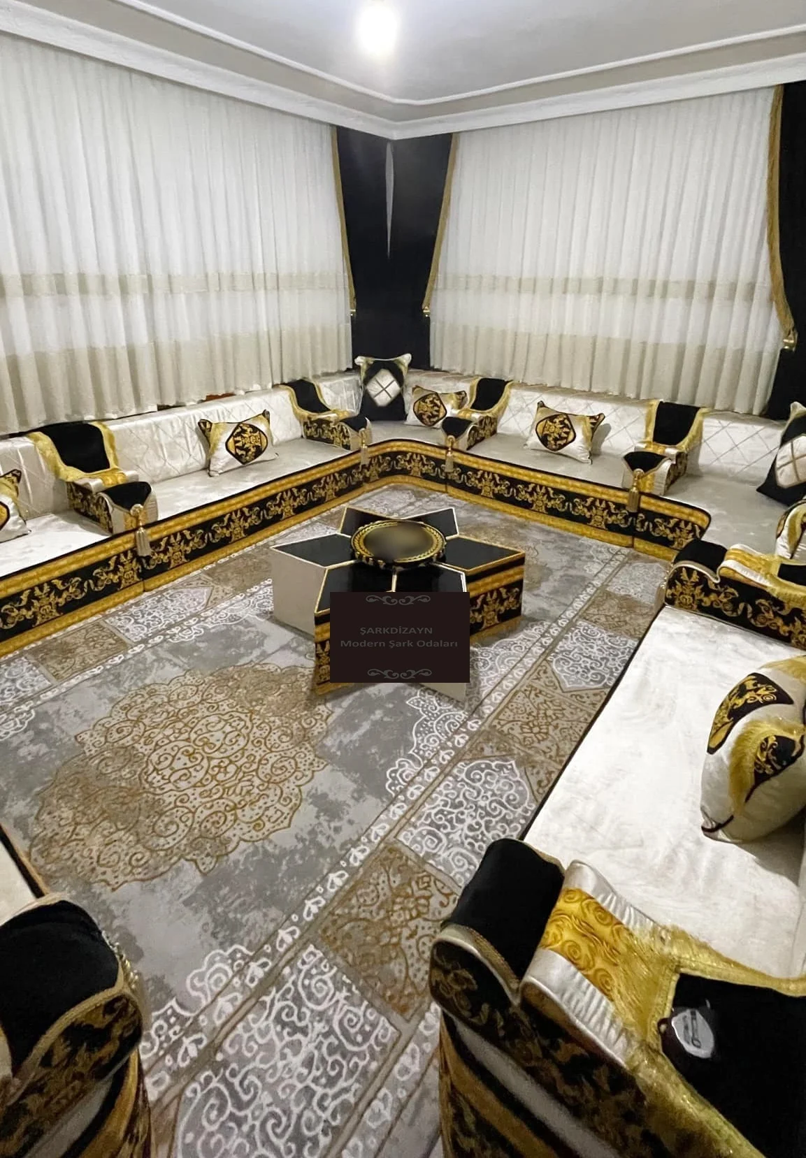 Modern Arabic Majlis Moroccan Design Set for Home 40cm Sitting Height ...
