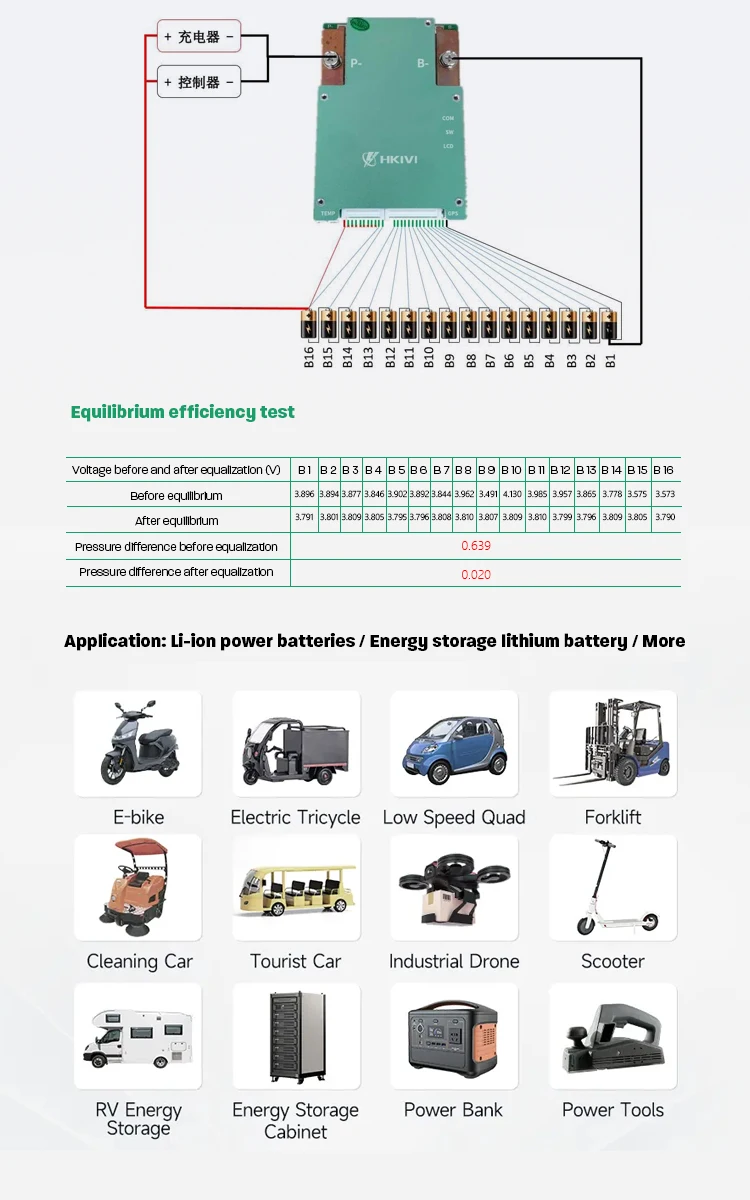 Hkivi Smart Balance Bms Active Passive Balance Bms Protection Board 40a ...