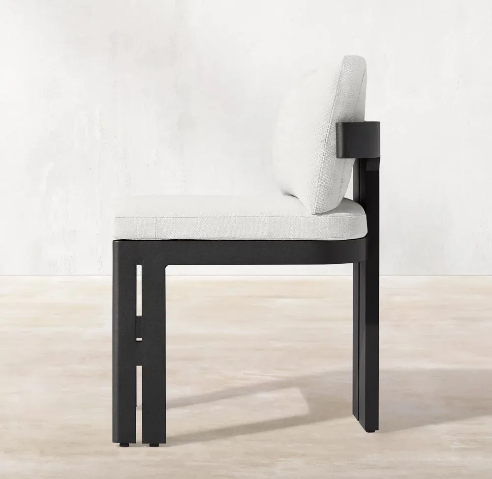 Factory Custom Modern Metal Aluminum Dining Chair Aluminum Outdoor ...