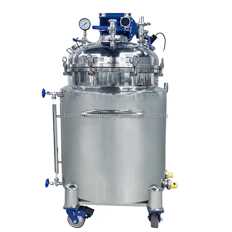 Small Stainless Steel Double Jacketed Mixing Tanks