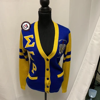 Sigma Gamma Rho Soror Embroidery Women Acrylic Cardigans | Sgrho ...
