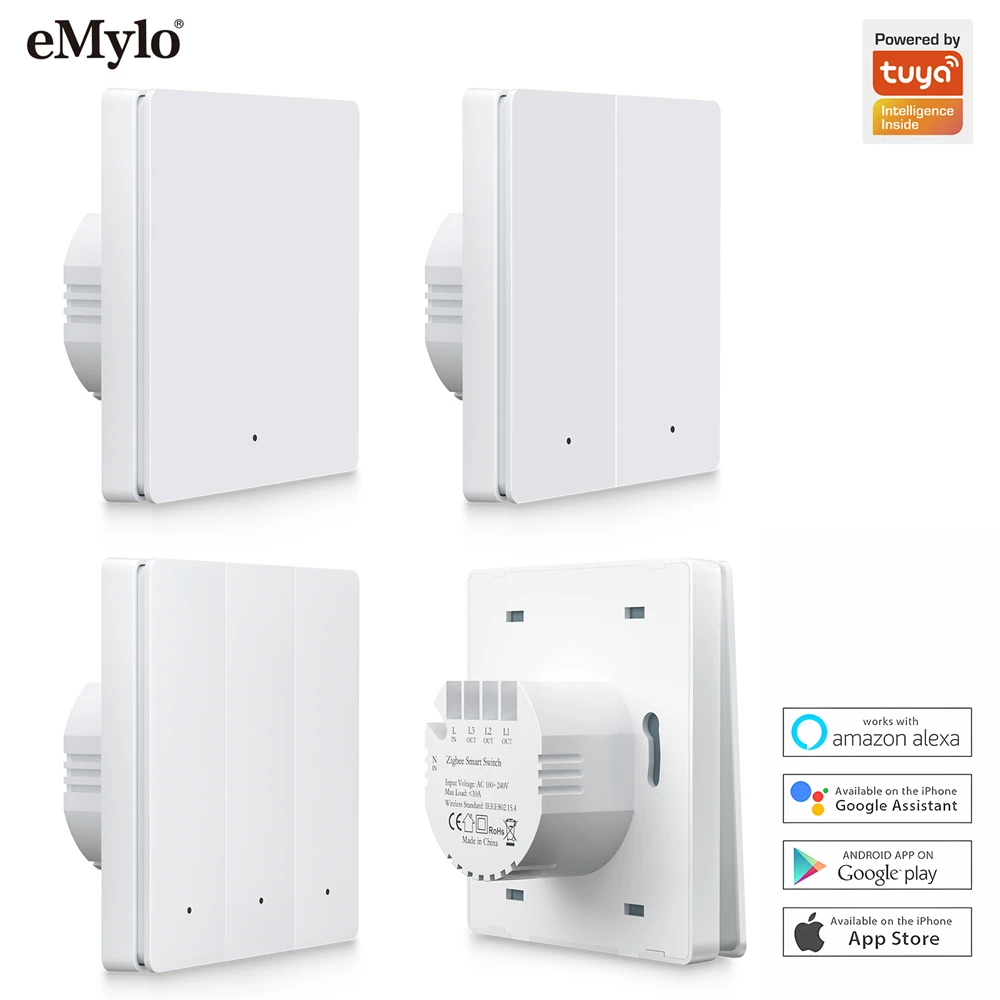 Eu Standard Electric Wall Smart Home Switch Tuya Wifi Button Switch ...