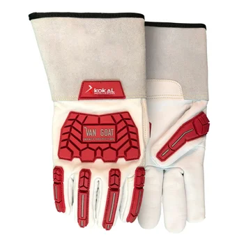 Van Goat Ansi Cut A5 Goatskin Gauntlet Gloves Safety Gloves Working ...