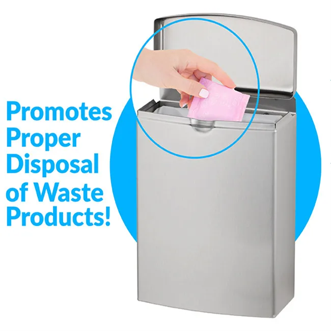 Wholesale Stainless Steel Flip-top Sanitary Napkin Receptacle Feminine ...