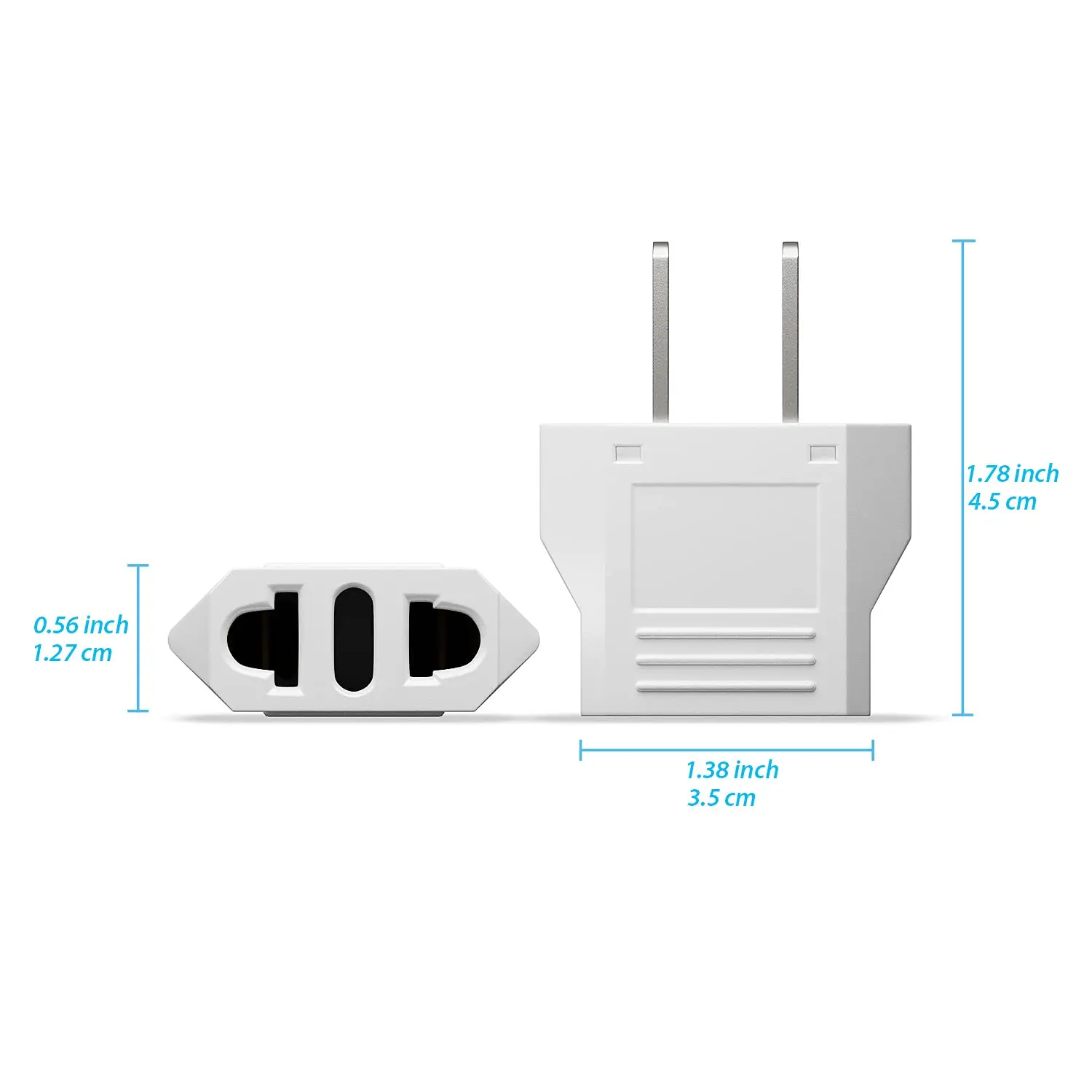 Premium Quality Unidapt 10-pack Eu Europe To Us Plug Adapter European ...