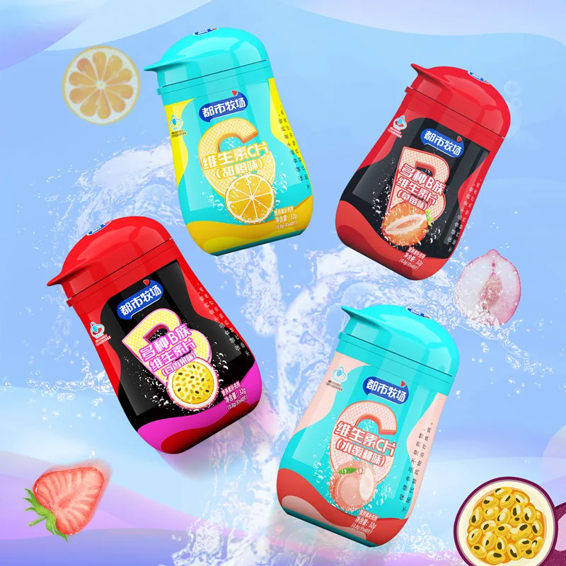 DOSFARM OEM Vitamin B & C Fizzy Tablets - Sugar Free Candy