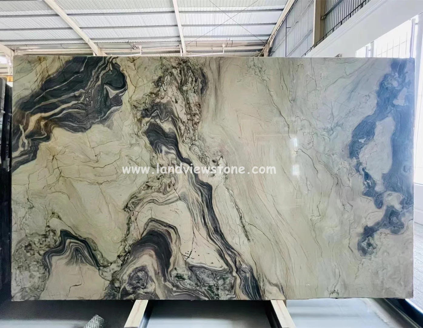 Multicolor Quartzite Fusion Blue Quartzite Slabs for Countertops