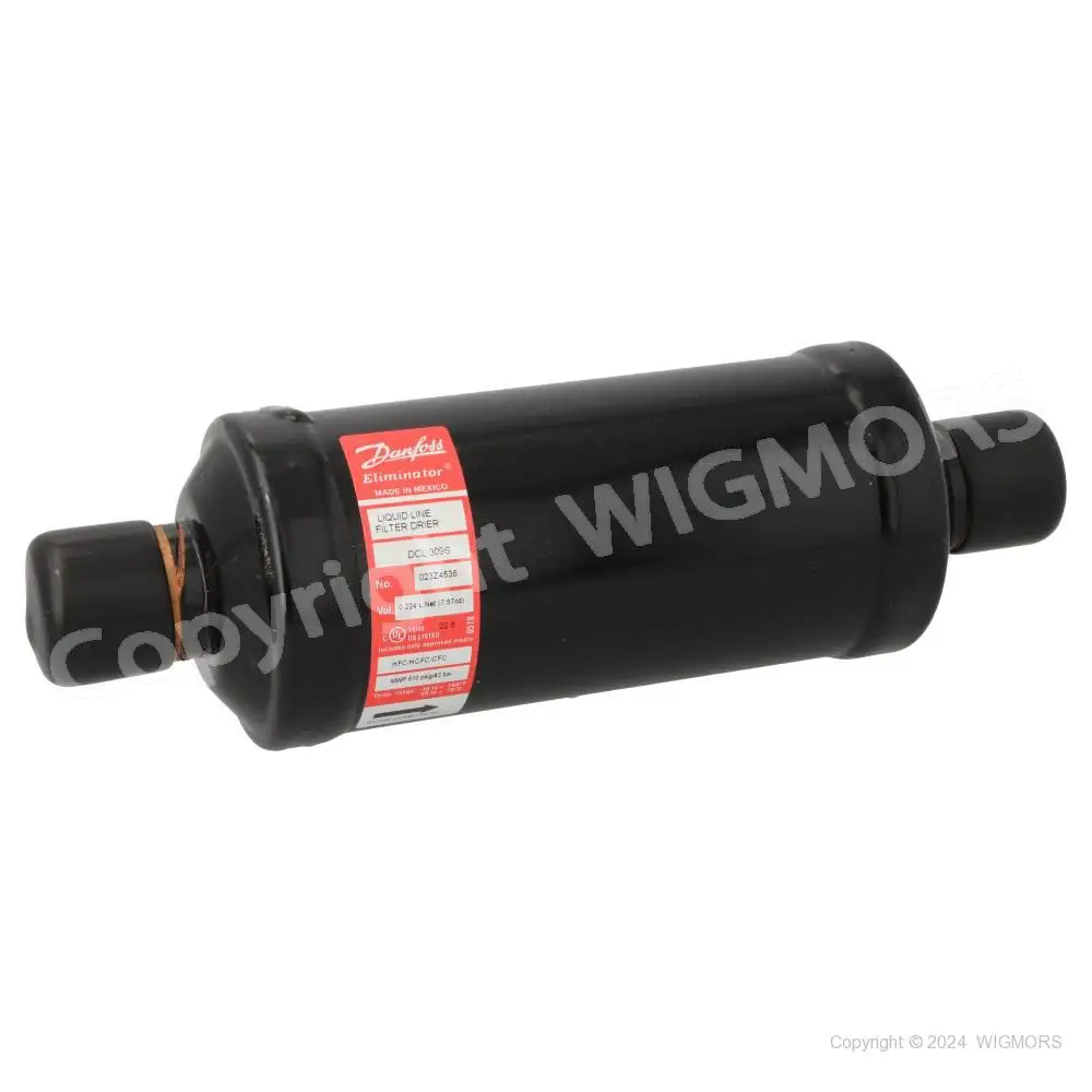Danfoss Hermetic filter drier, DCL, 30 cu.in., Steel Cu-plated ...
