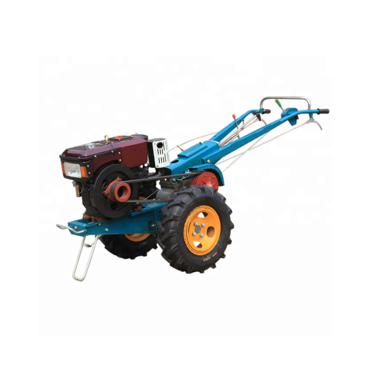 Farm Mini 2wd Wheeled Walk-behind Tractor 15hp 18hp 20hp Two Wheel Diesel Walking Tractor For ...