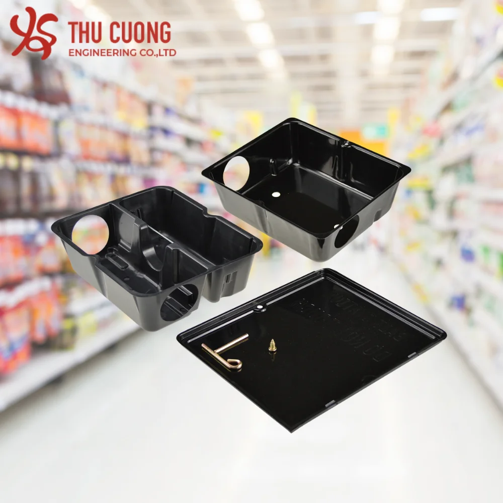 Metal Rodent Bait Station With Black or White Powder Coating Long Life ...