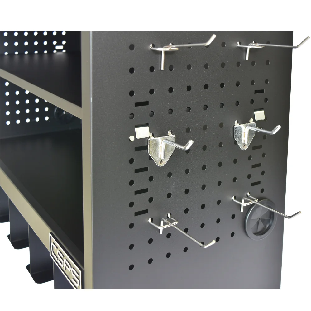 Wall Mounted Black Metal Peg Board For Tool Sets Capacity 125 Kg Home ...