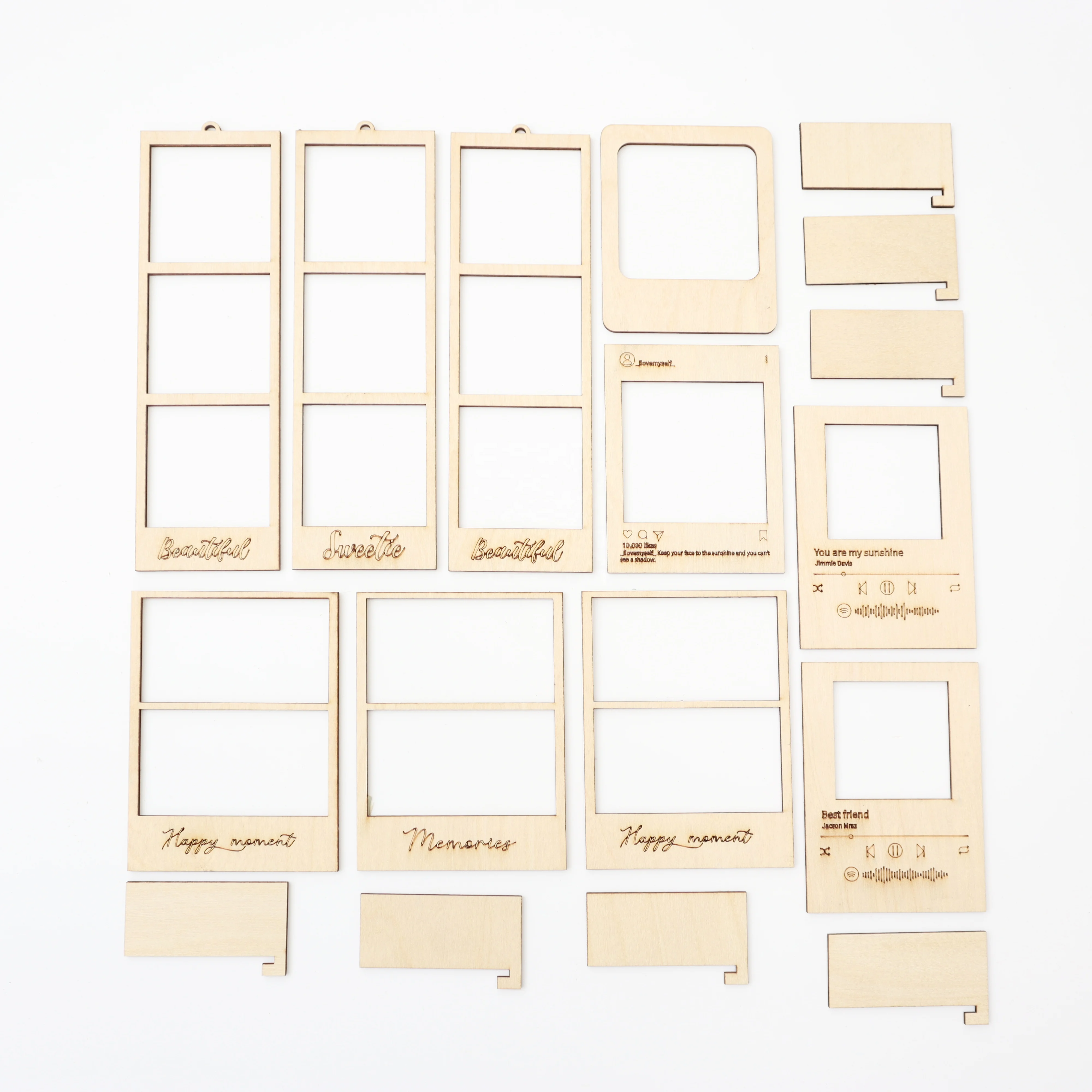 Delarchi FE01 Classic Double-Sided Creative Vintage Wooden Photo Frames ...