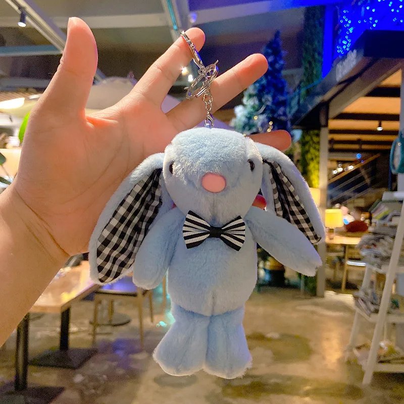 Kawaii Bunny Plush Soft Toys Stuffed Animal Bunny Keychain Plush Key ...